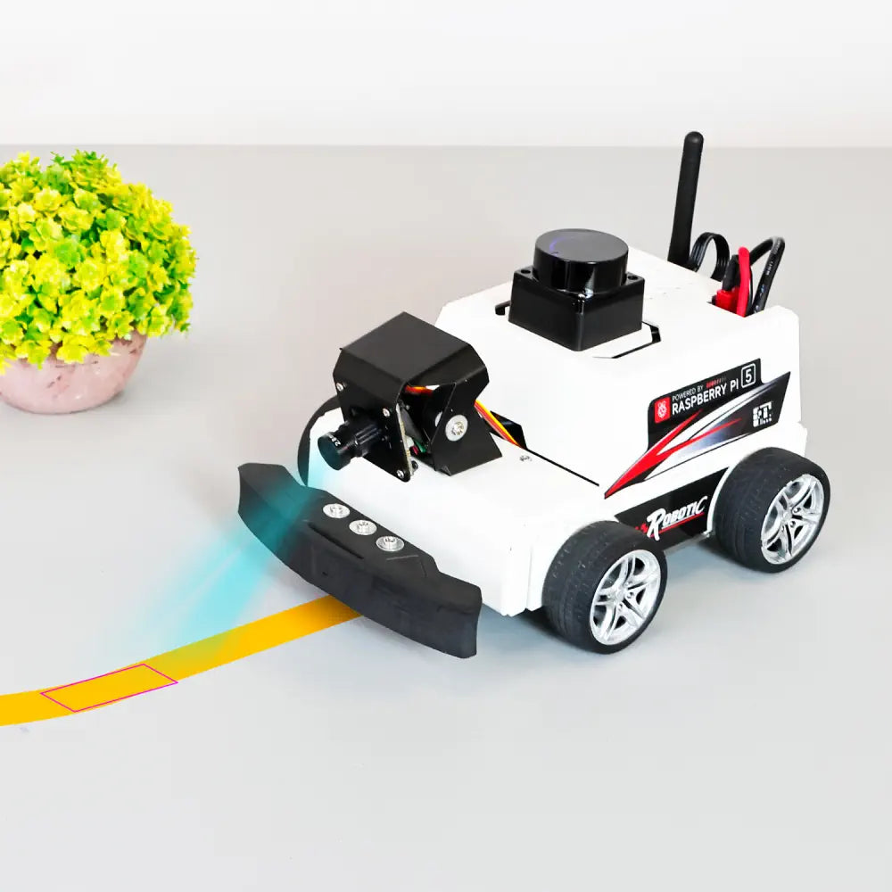 Yahboom Raspberry Pi 5 AI Visual ROS2 Robot Car Kit 2DOF Lidar Stem ...
