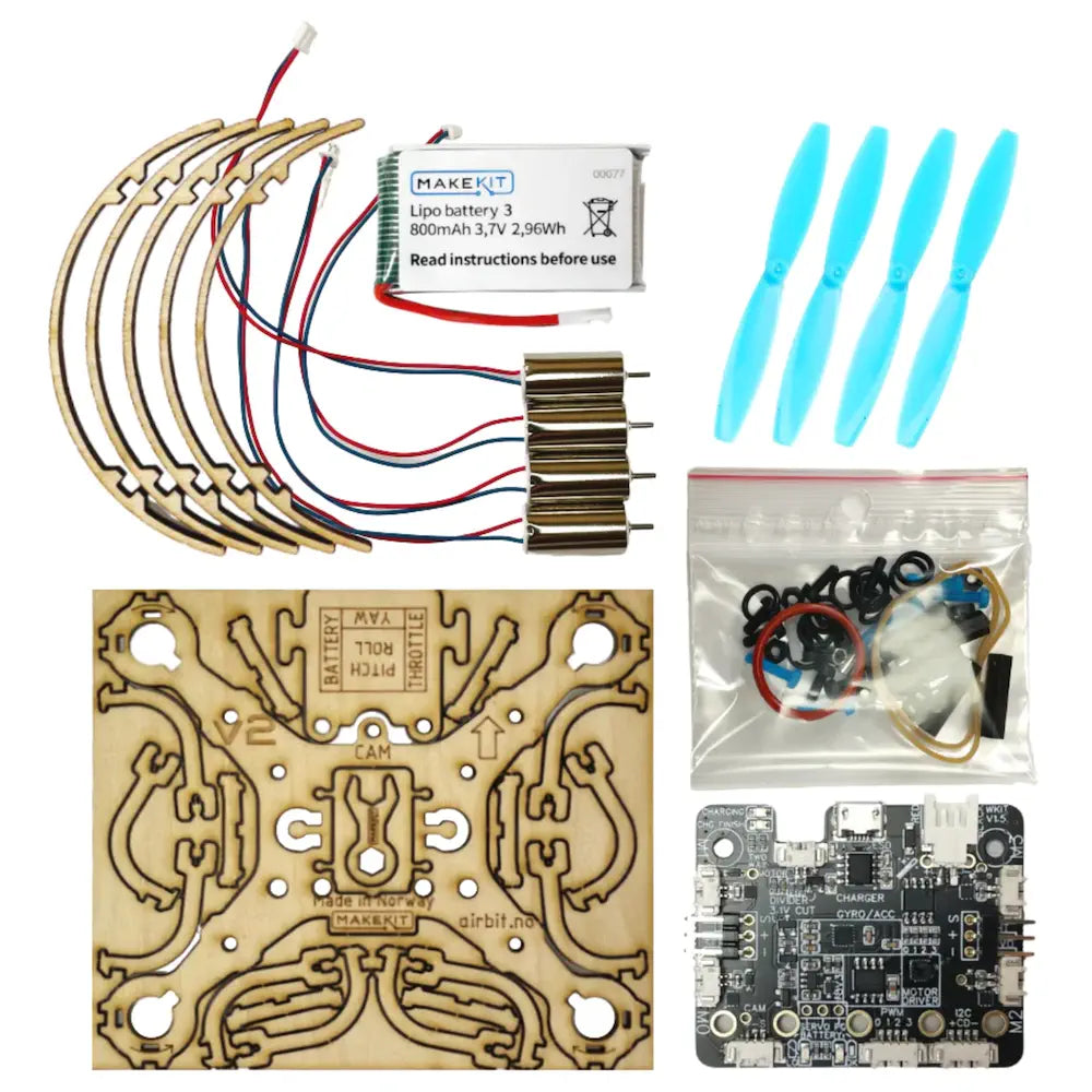 Air:bit 2 Programmable Drone Class Kit (6x) w/ 12x micro:bit - RobotShop