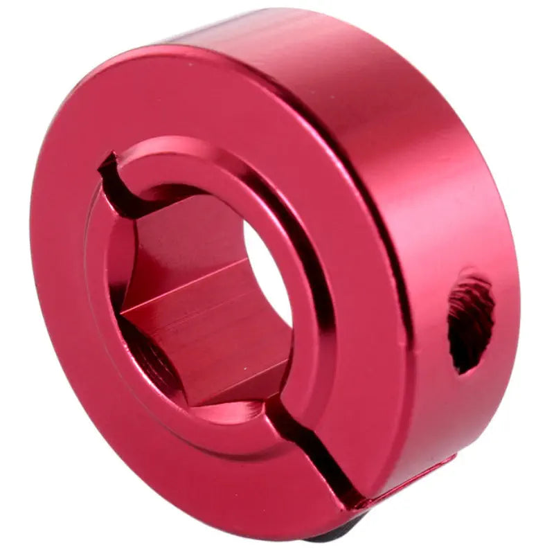 AndyMark 1/2 in. Hex Collar Clamps Red, HD (0.5 in.), 1 Part - RobotShop
