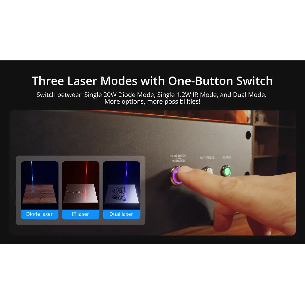 AtomStack Kraft Dual-Laser Engraver 20W Diode & 1.2W IR - RobotShop