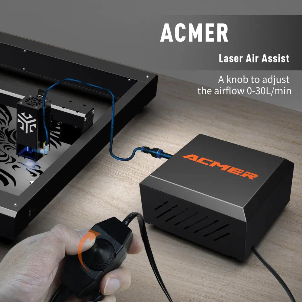 ACMER C4 Laser Engraver Air Assist Kit, 30L/min Air Volume, Low Noise ...