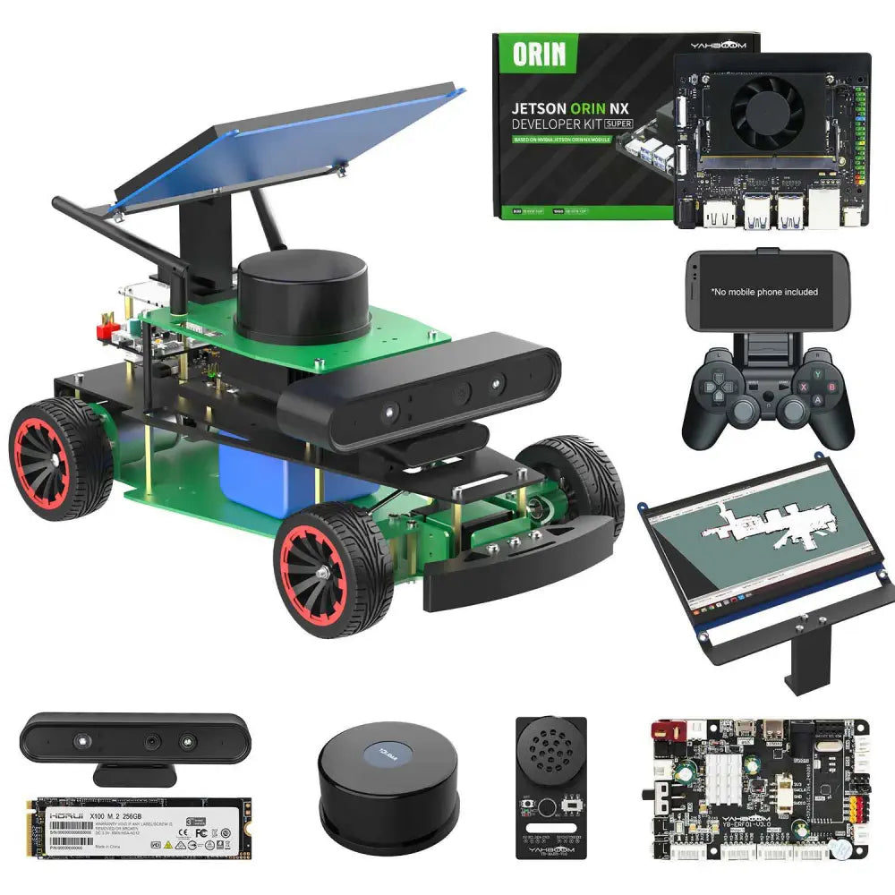 Yahboom Rosmaster R2 ROS2 Robot Ackermann Structure-Ultimate with Orin NX SUPER-16GB board ...