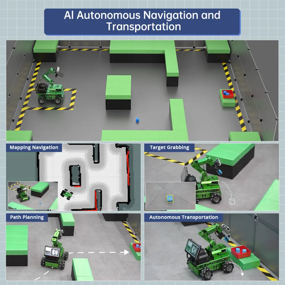 JetRover ROS Robot Car with Vision Robotic Arm Support SLAM Mapping ...