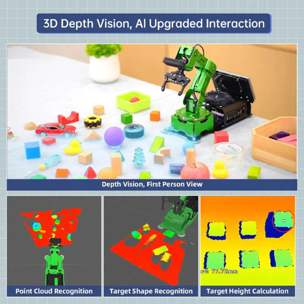 JetArm JETSON NANO Robot Arm ROS Open Source Vision Recognition Program Robot (Ultimate Kit with ...