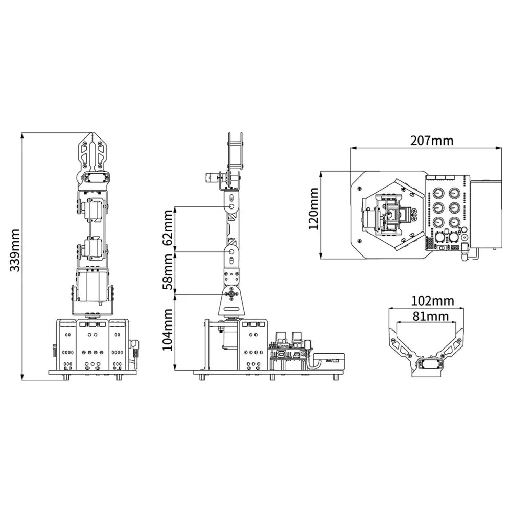 miniArm Open Source AI Robotic Arm Support Sensor Expansion, Arduino ...