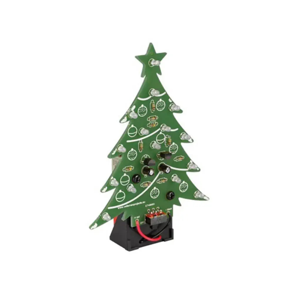 Blue LED Christmas Tree Soldering Kit - RobotShop