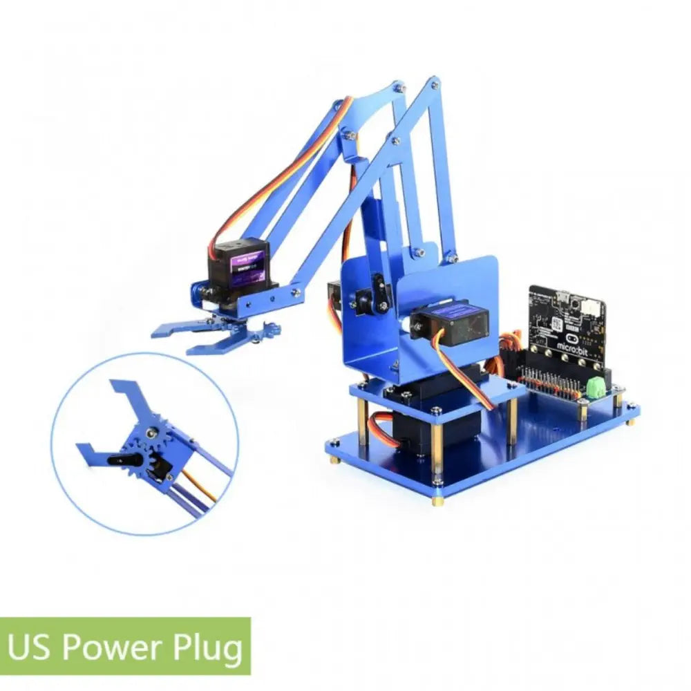 Bluetooth 4-DOF Metal Robot Arm Kit for micro:bit - RobotShop