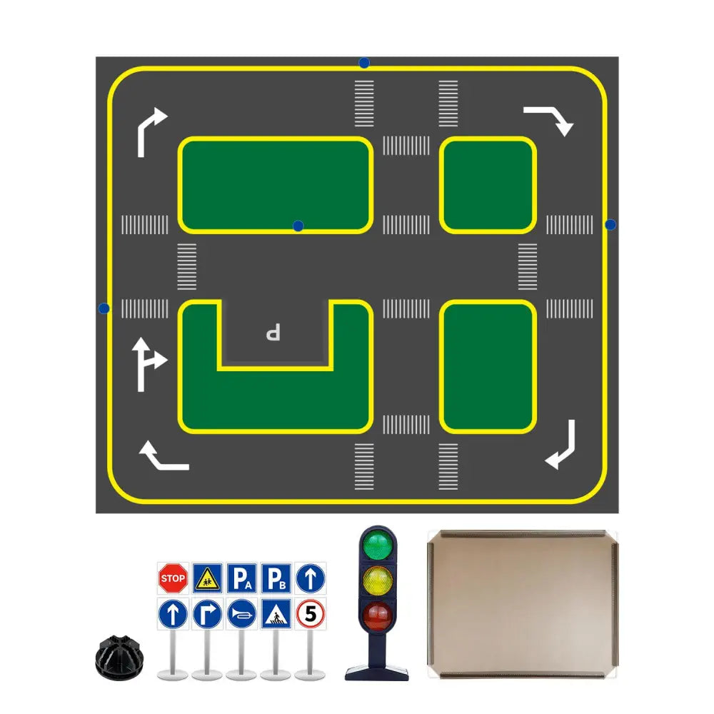 Yahboom Autopilot Track Map UV printing canvas (2.8m*3.2m)--Autopilot ...