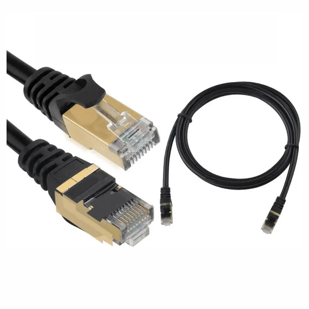Cable Ethernet CAT6e con cabeza de metal (2m Negro) - RobotShop