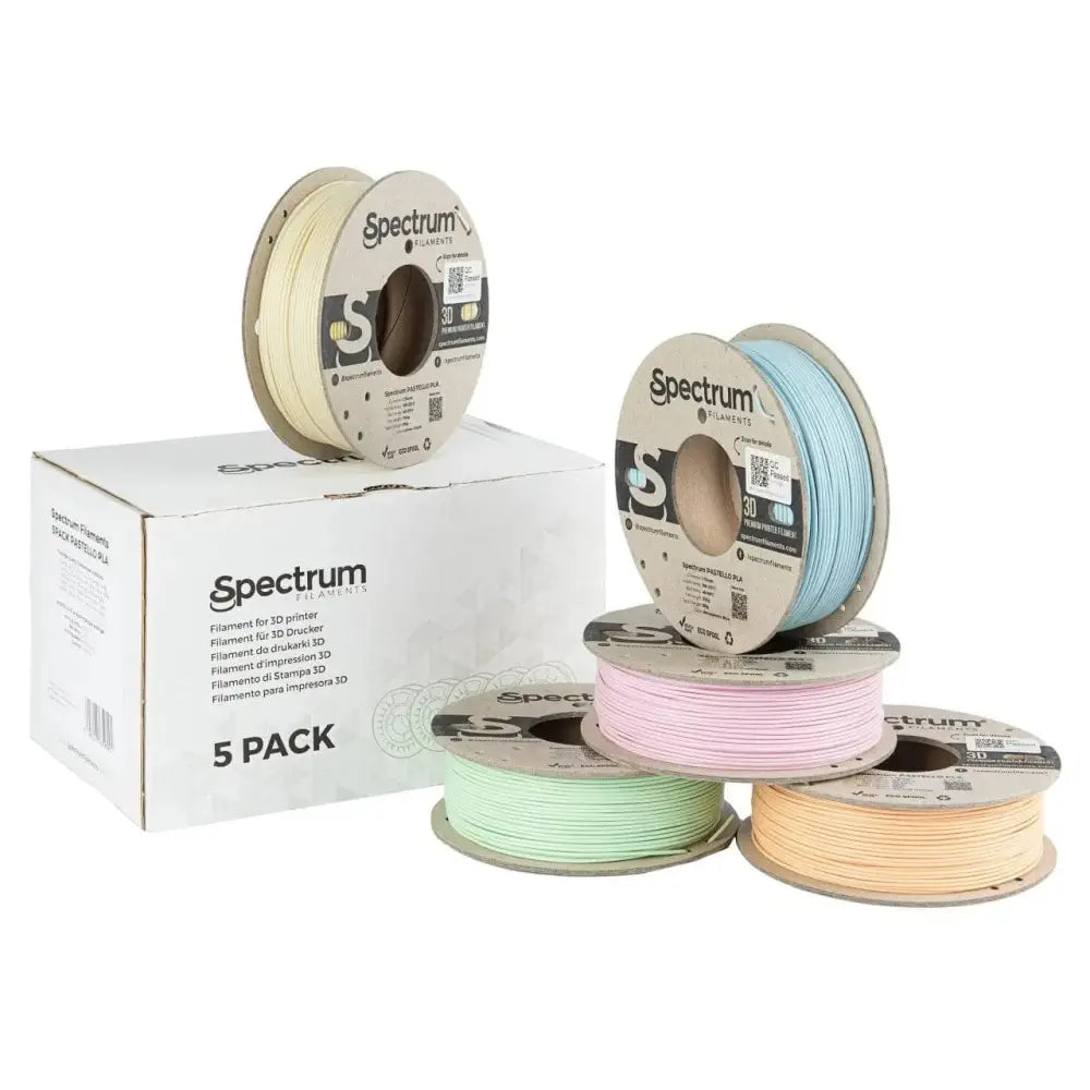 Spectrum PLA Pastello Filament Multi Pack - 1.75mm - 5 Colors - RobotShop
