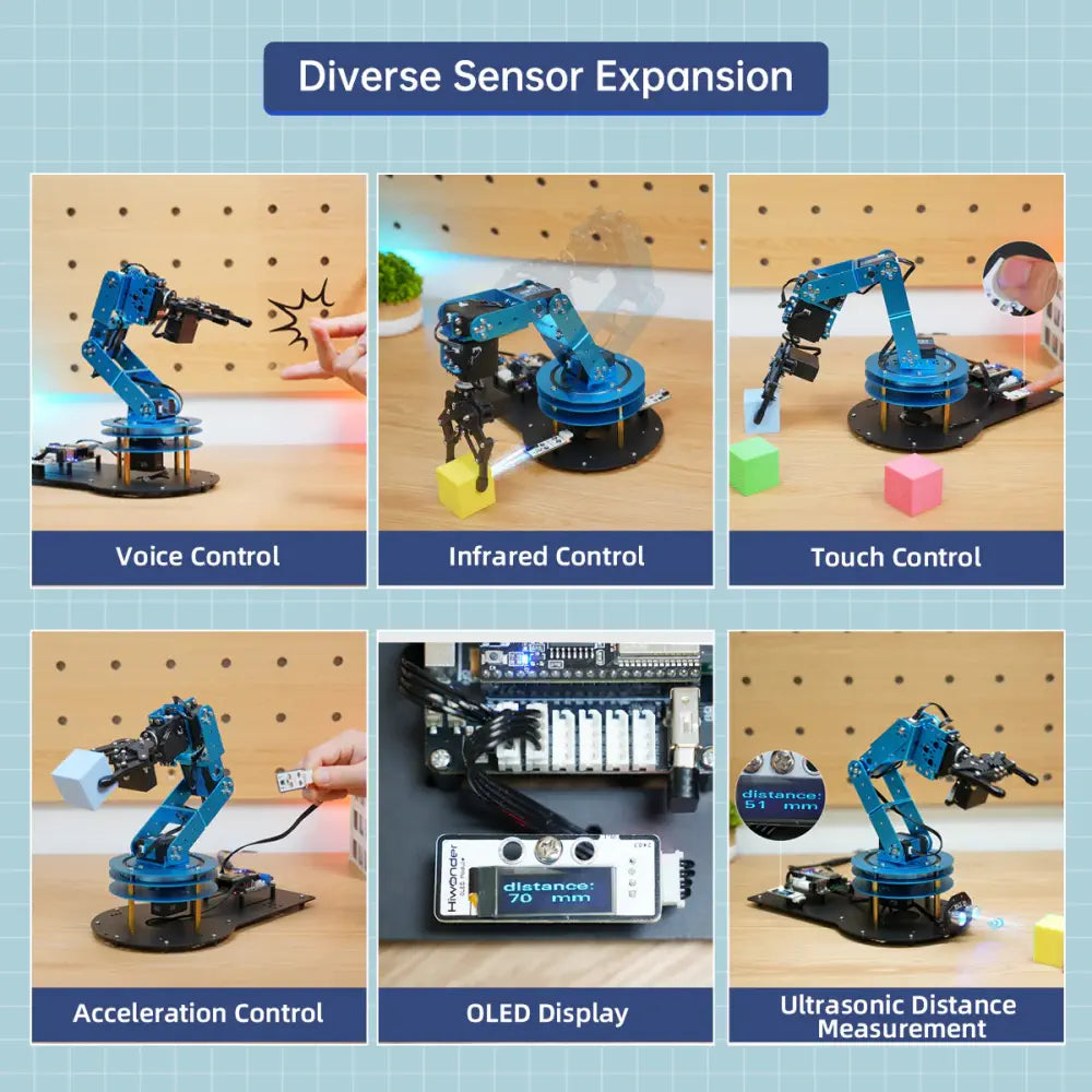 Hiwonder LeArm AI Desktop Robot Arm with AI Vision & Voice Interaction, Support Arduino ...