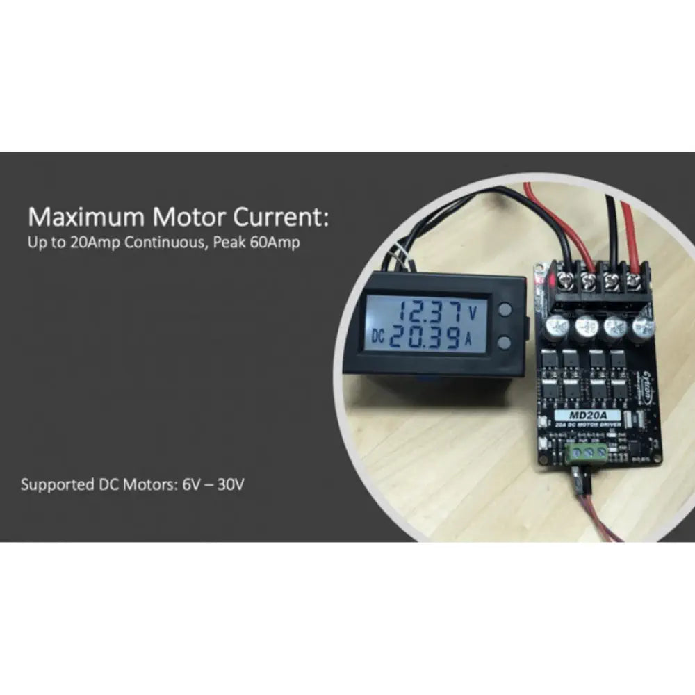 Cytron 20A, 6-30V Single DC Motor Controller - RobotShop
