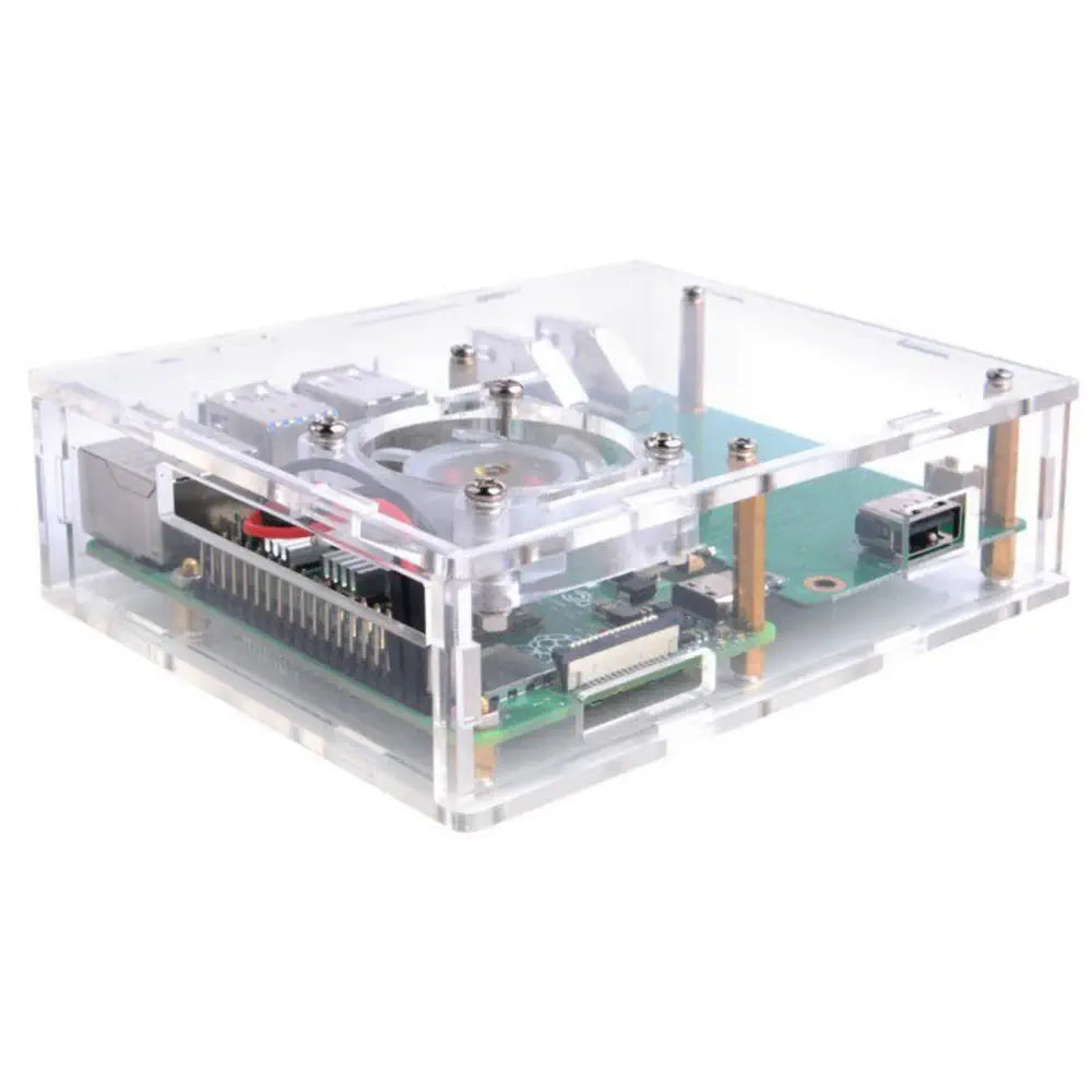 Cytron Acrylic Set-top Box Kit for RPi 4B - Transparent - RobotShop