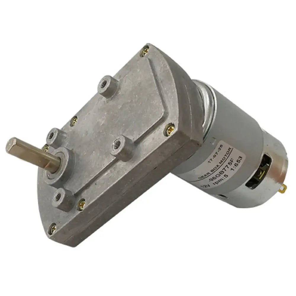 DC Flat Spur Gear Motor, Parallel Shaft Gear Motor, 12V, 3RPM - RobotShop