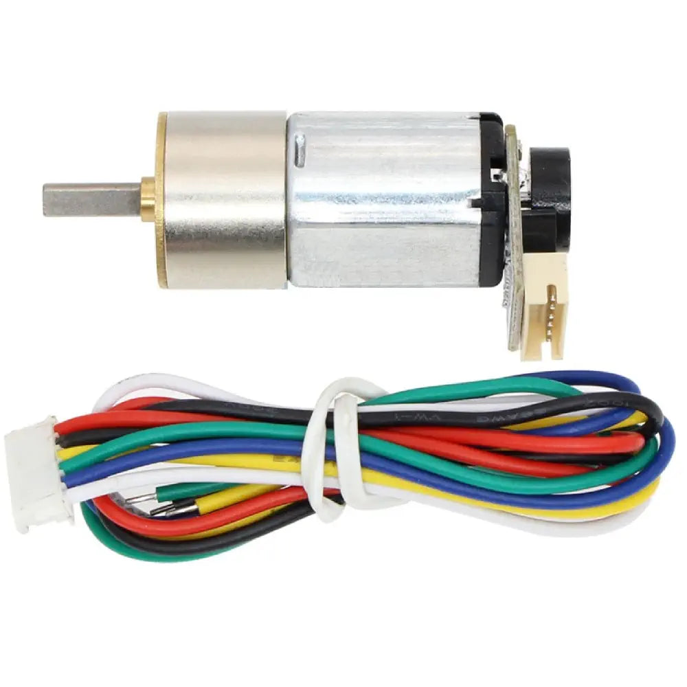 GM16 Metal DC Geared Motor w/ Encoder – 12V 50RPM - RobotShop