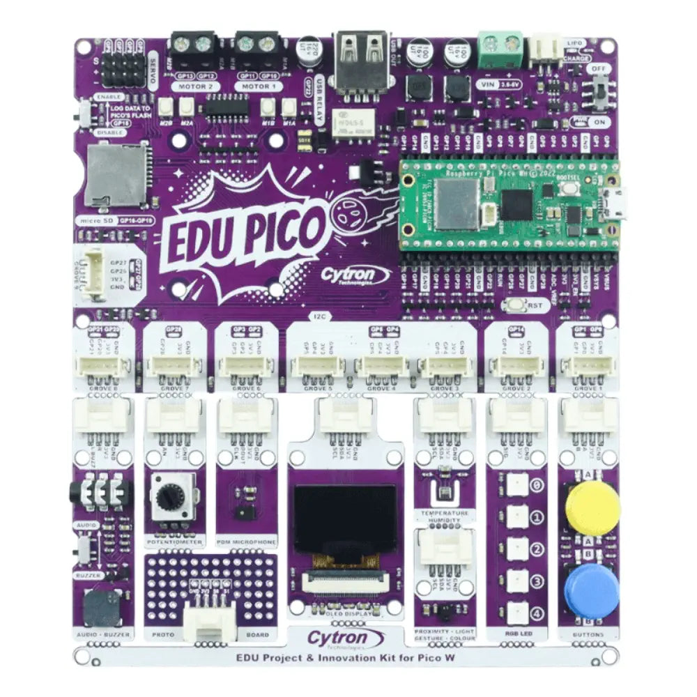 EDU PICO: Project & Innovation Kit for Raspberry Pi Pico W - RobotShop