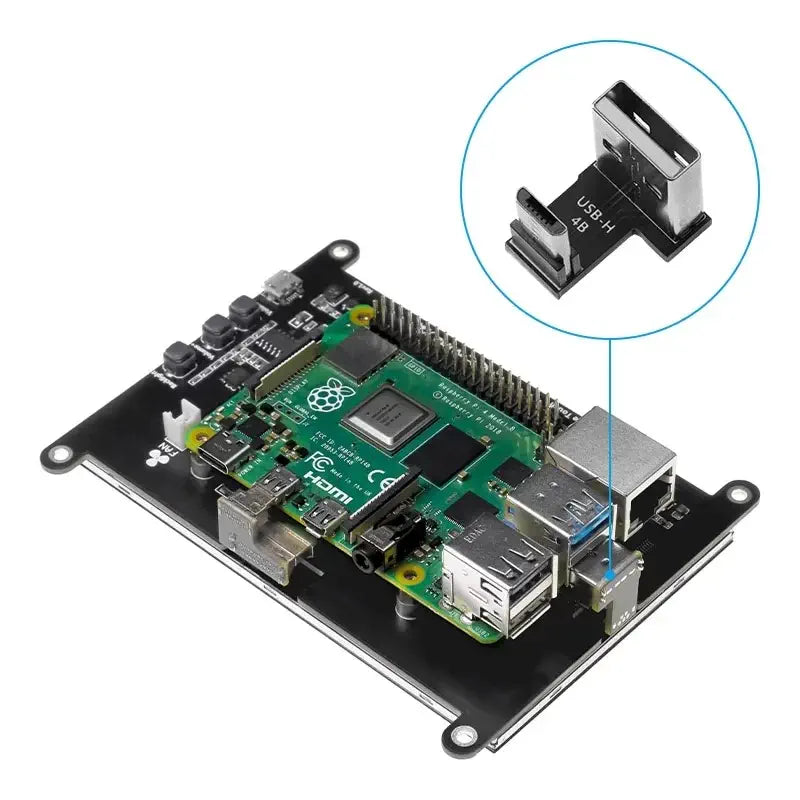 USB to Micro-USB Connector for Raspberry Pi Screen (RPi 4B) - RobotShop