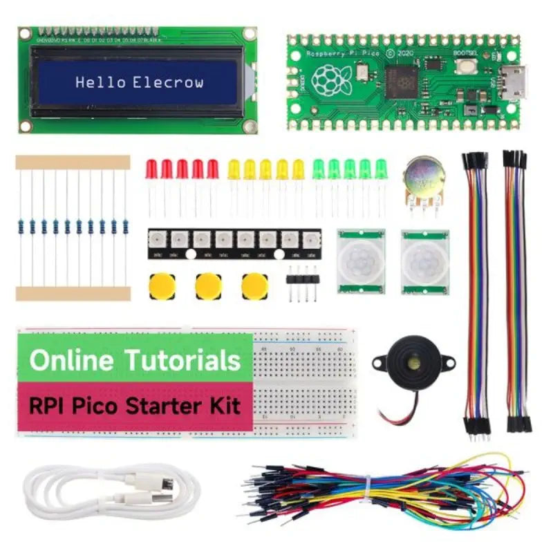 Elecrow Raspberry Pi Pico Starter Kit w/ 25 Lessons - RobotShop