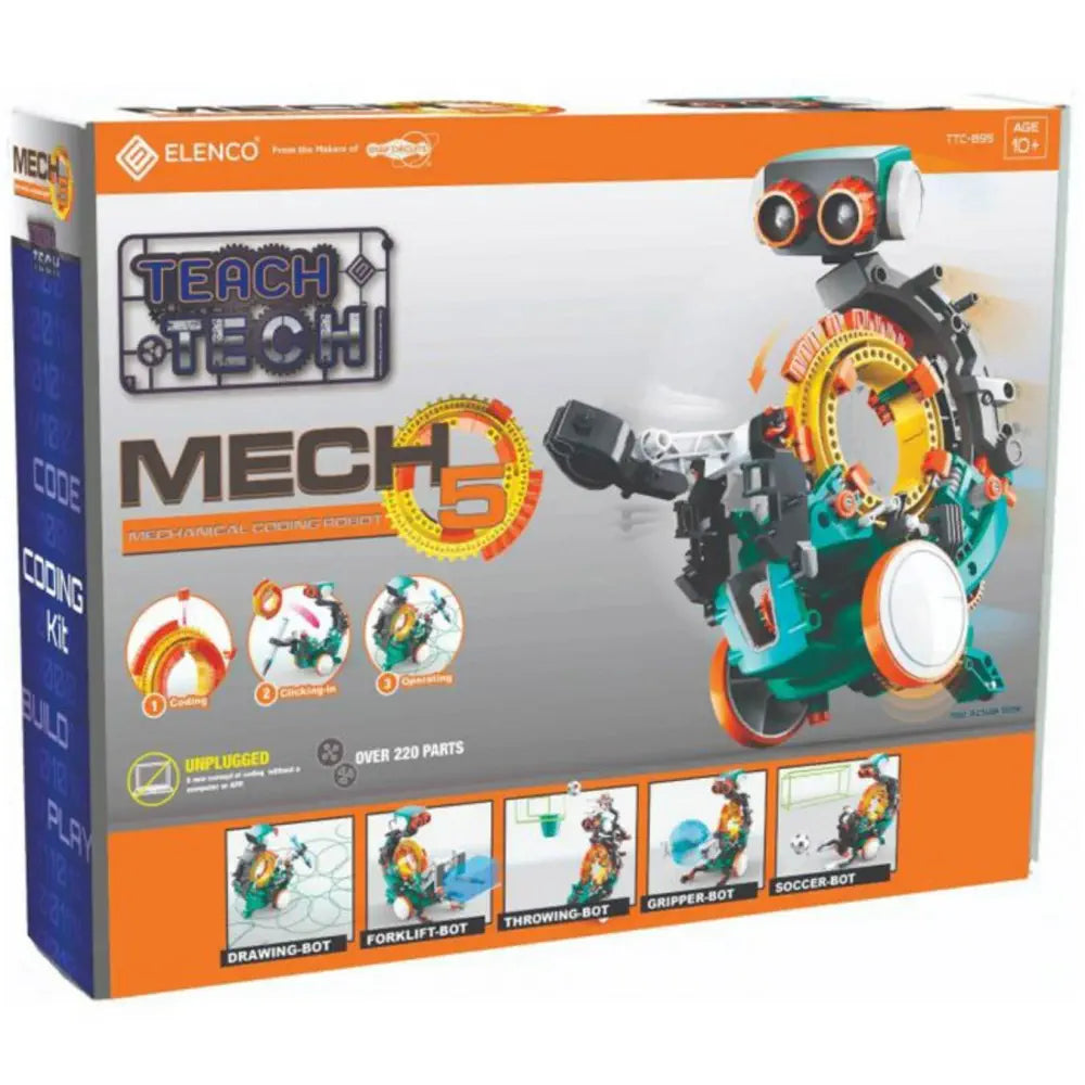 Elenco Mech-5 Mechanical Coding Wheel Robot - RobotShop