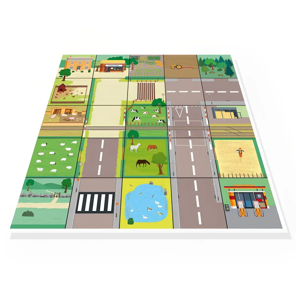 TTS Countryside Mat 75 x 75 cm for Bee-Bot & Blue-Bot, Interactive ...