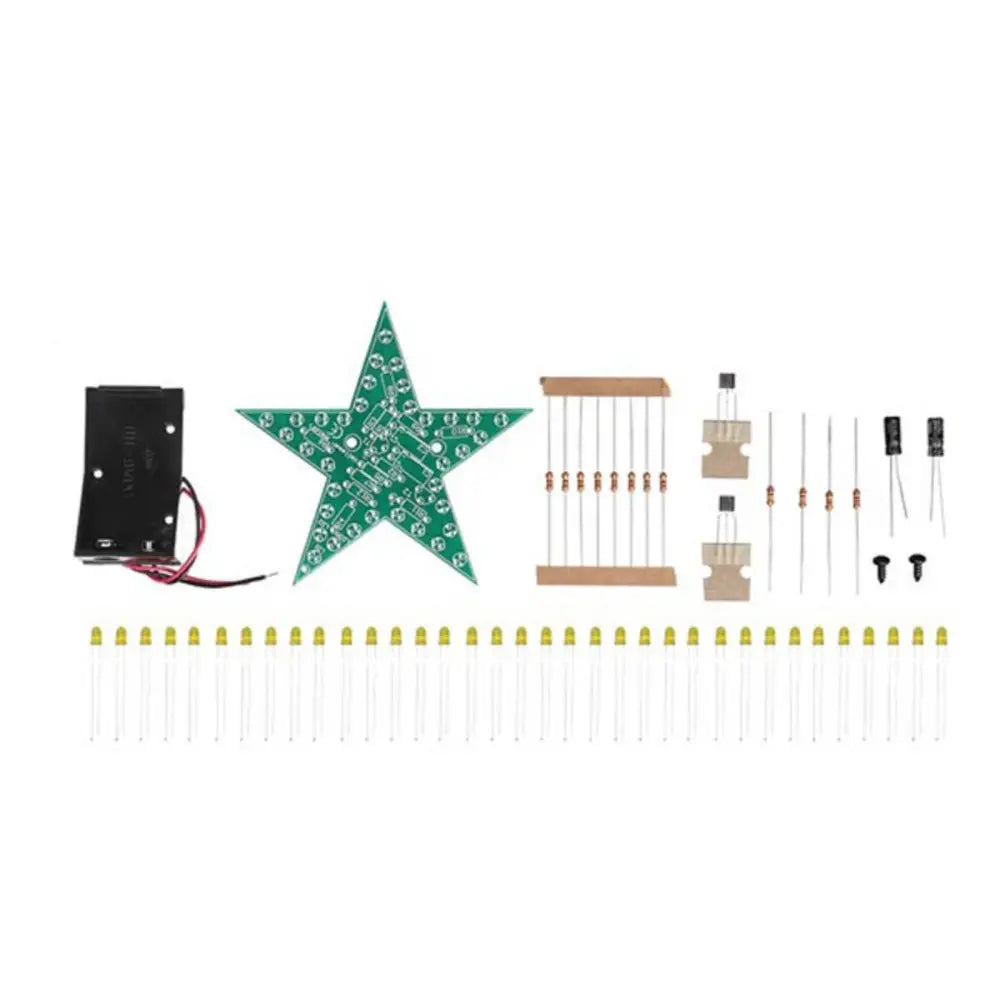 Flashing Yellow LED Star Soldering Kit - RobotShop