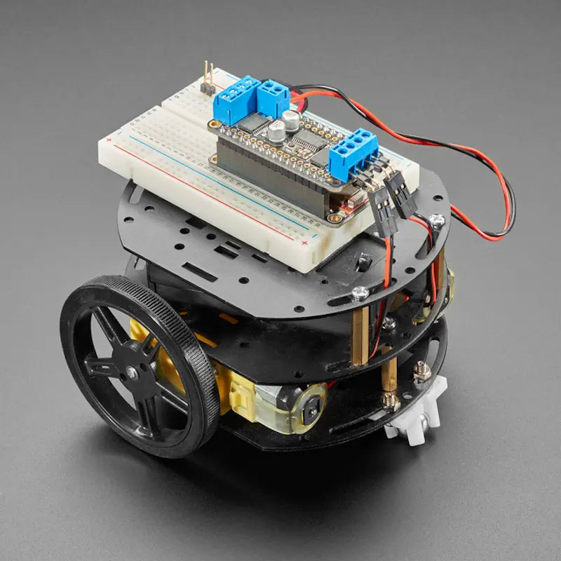 Mini 3-Layer Round Robot Chassis Kit - 2WD w/ DC Motors - RobotShop