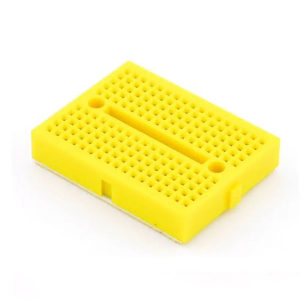 35x47mm Mini Breadboard w/ 170 Holes (Yellow) - RobotShop