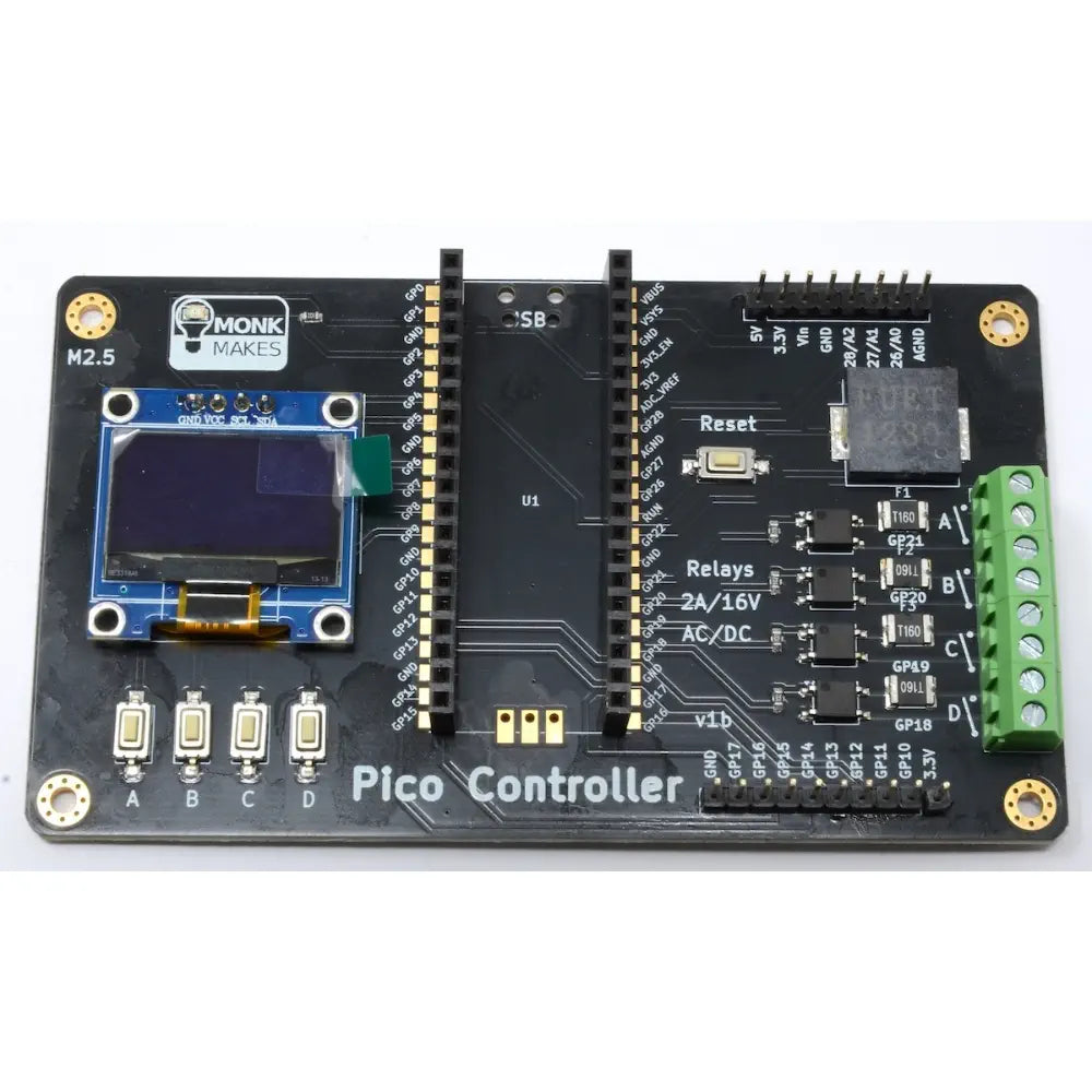 Monk Makes 4-Channel Pico Controller - RobotShop