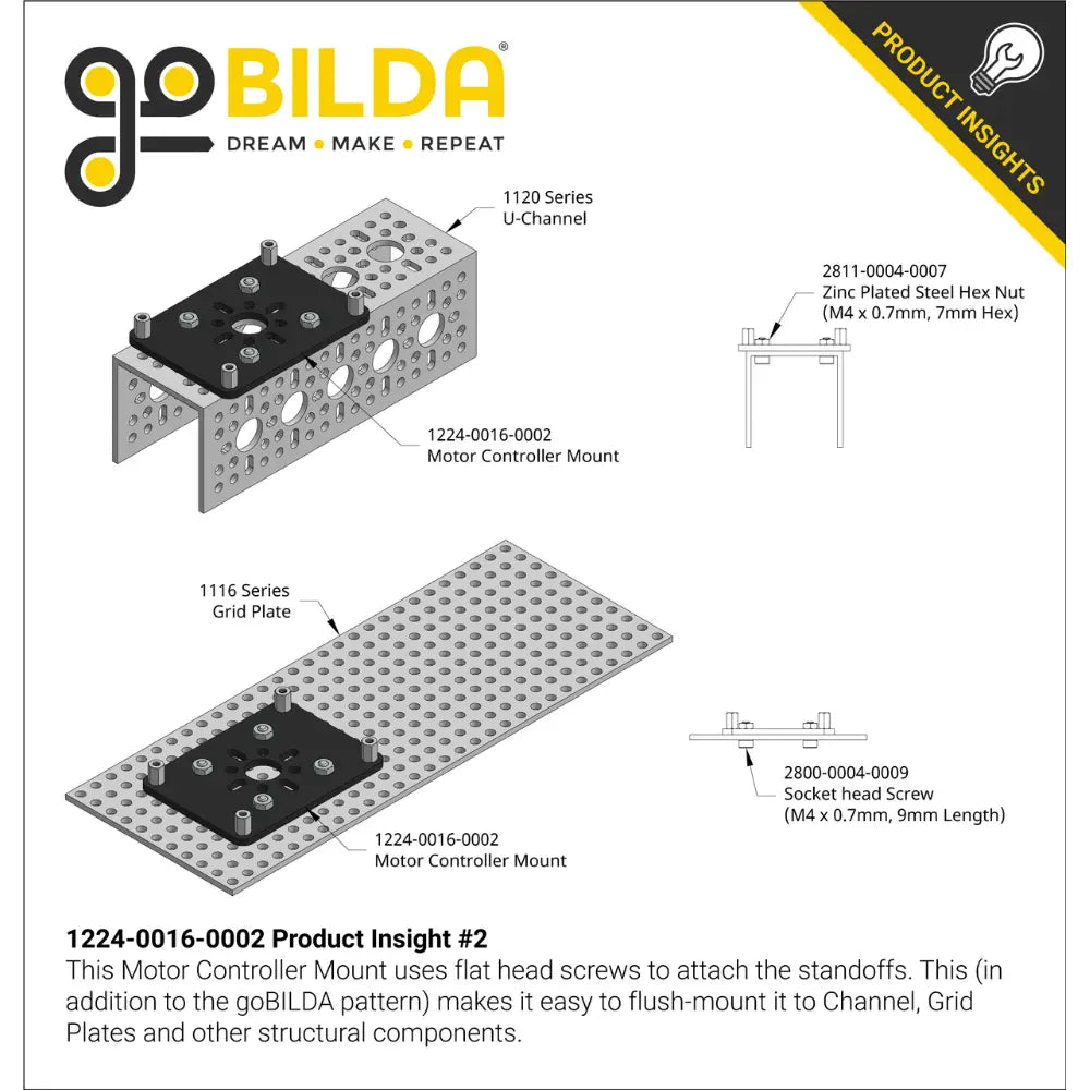 Motor Controller Mount for Basic Micro RoboClaw 2x15A, 2x30A, 2x45A ...