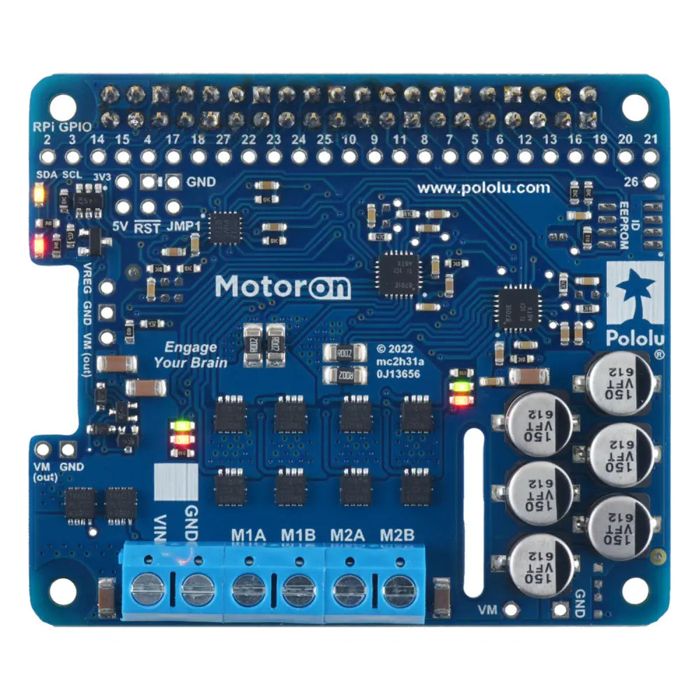 Motoron M2h18v18 Dual High-Power Motor Controller for RPi (Connectors ...