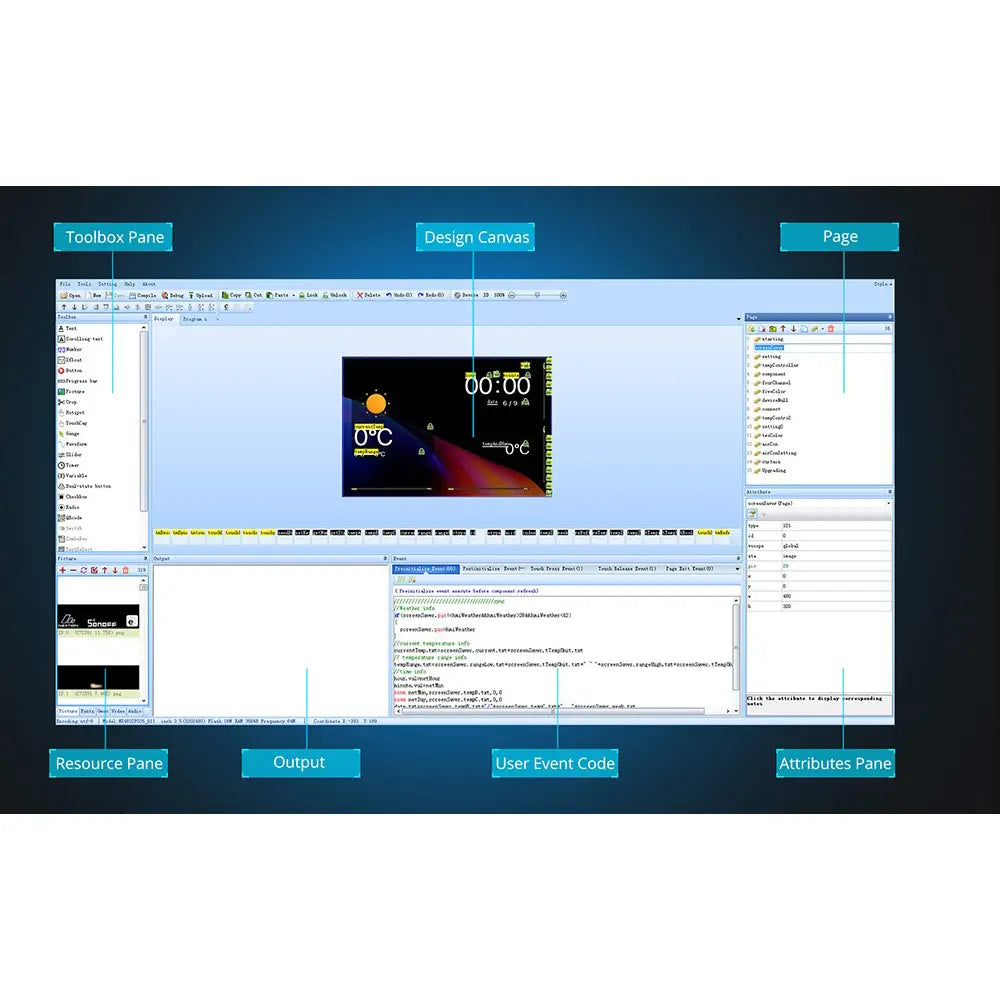 Nextion NX4024T032 3.2-Inch Basic Series HMI Touch Display - RobotShop