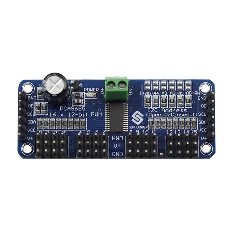 PCA9685 16-Channel 12-Bit PWM Servo Driver - RobotShop