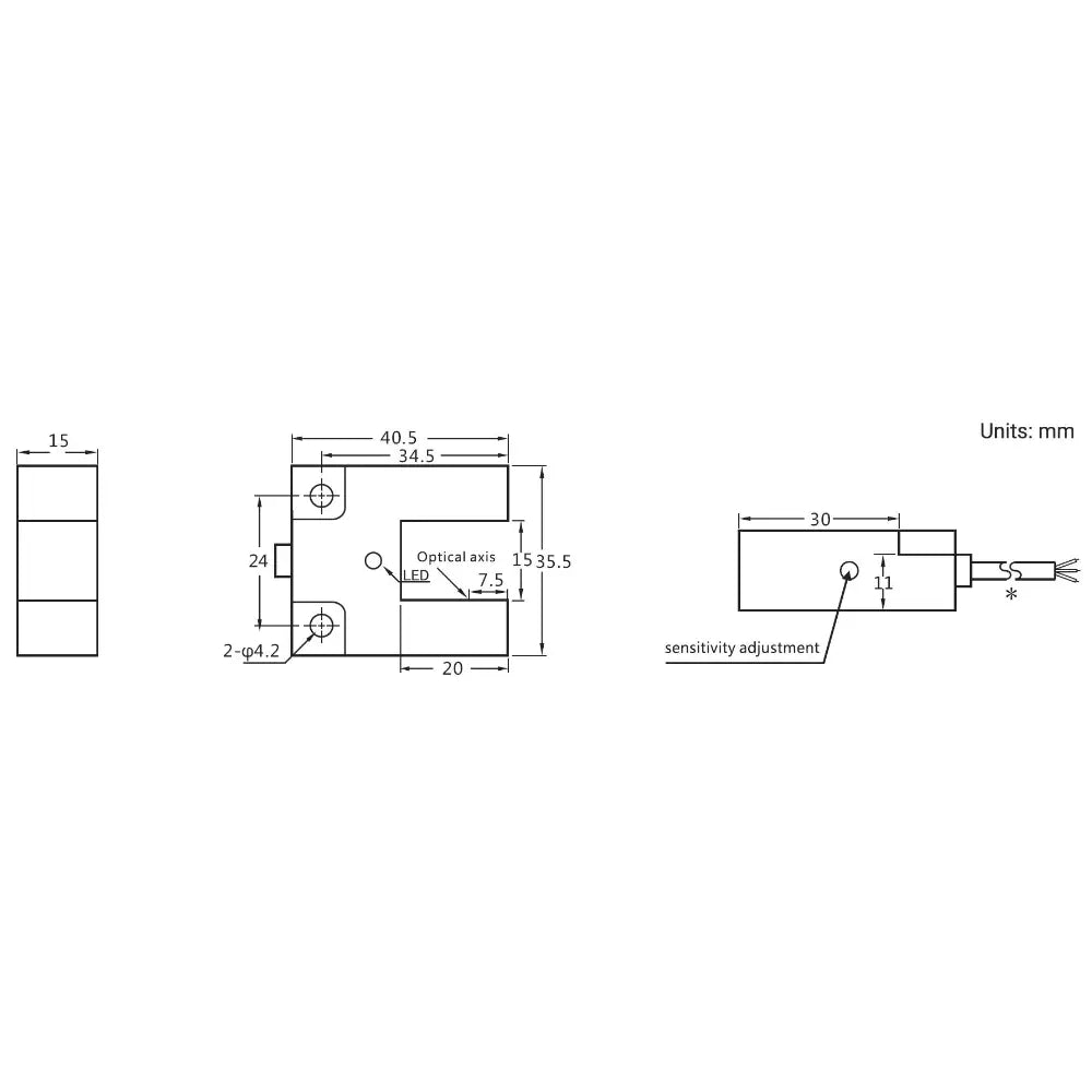 Phidgets IR Beam Break Proximity Sensor - 15mm - RobotShop
