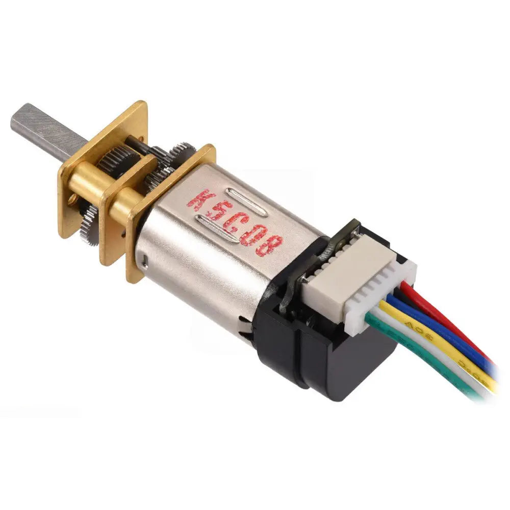Pololu 250:1 Micro Metal Gearmotor HP 6V w/ 12 CPR Encoder, Back ...