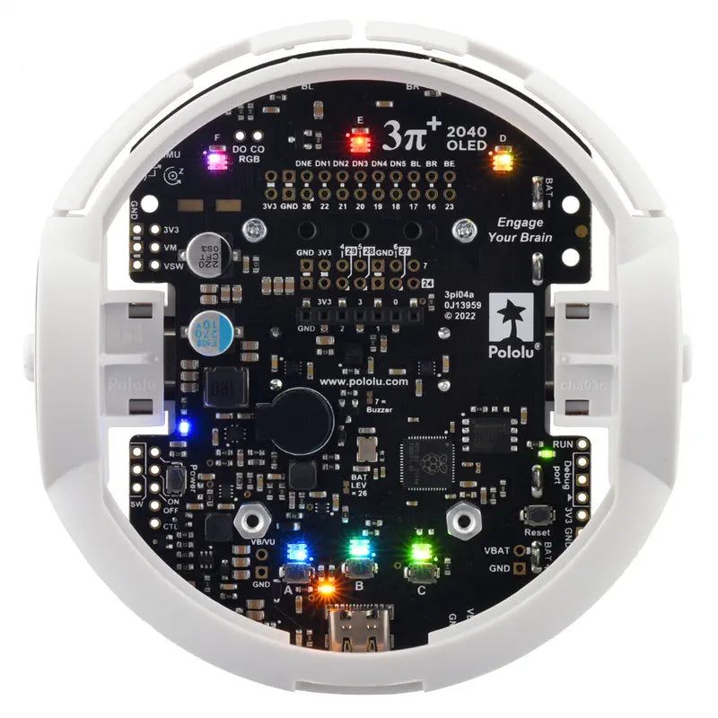 Pololu 3pi+ 2040 Robot - Turtle Edition (75:1 LP Motors), Assembled ...