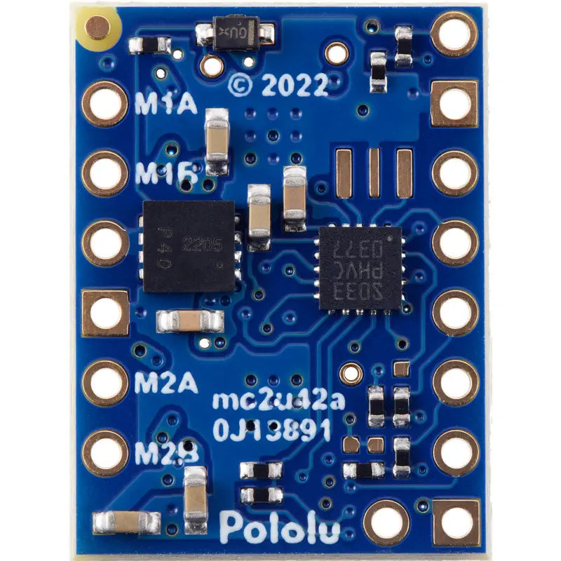 Pololu Motoron M2T256 Dual I2C Motor Controller (Header Pins Soldered ...