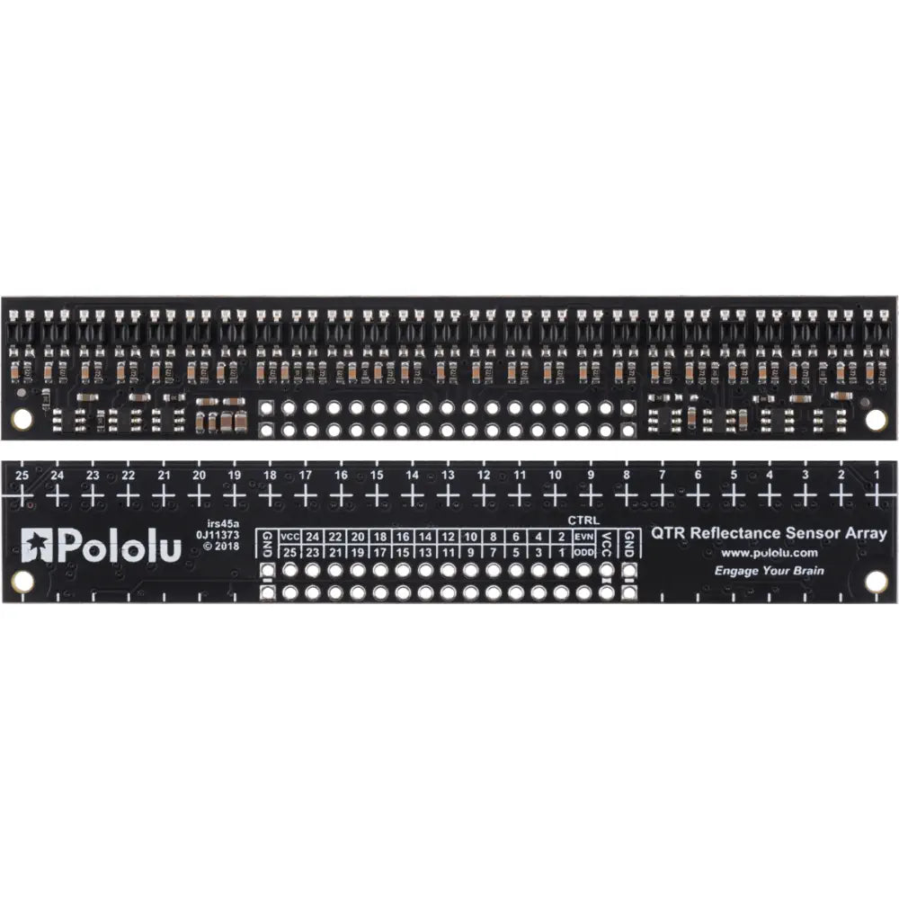 Pololu QTR-HD-25RC Reflectance Sensor Array: 25-Channel, 4mm Pitch, RC ...