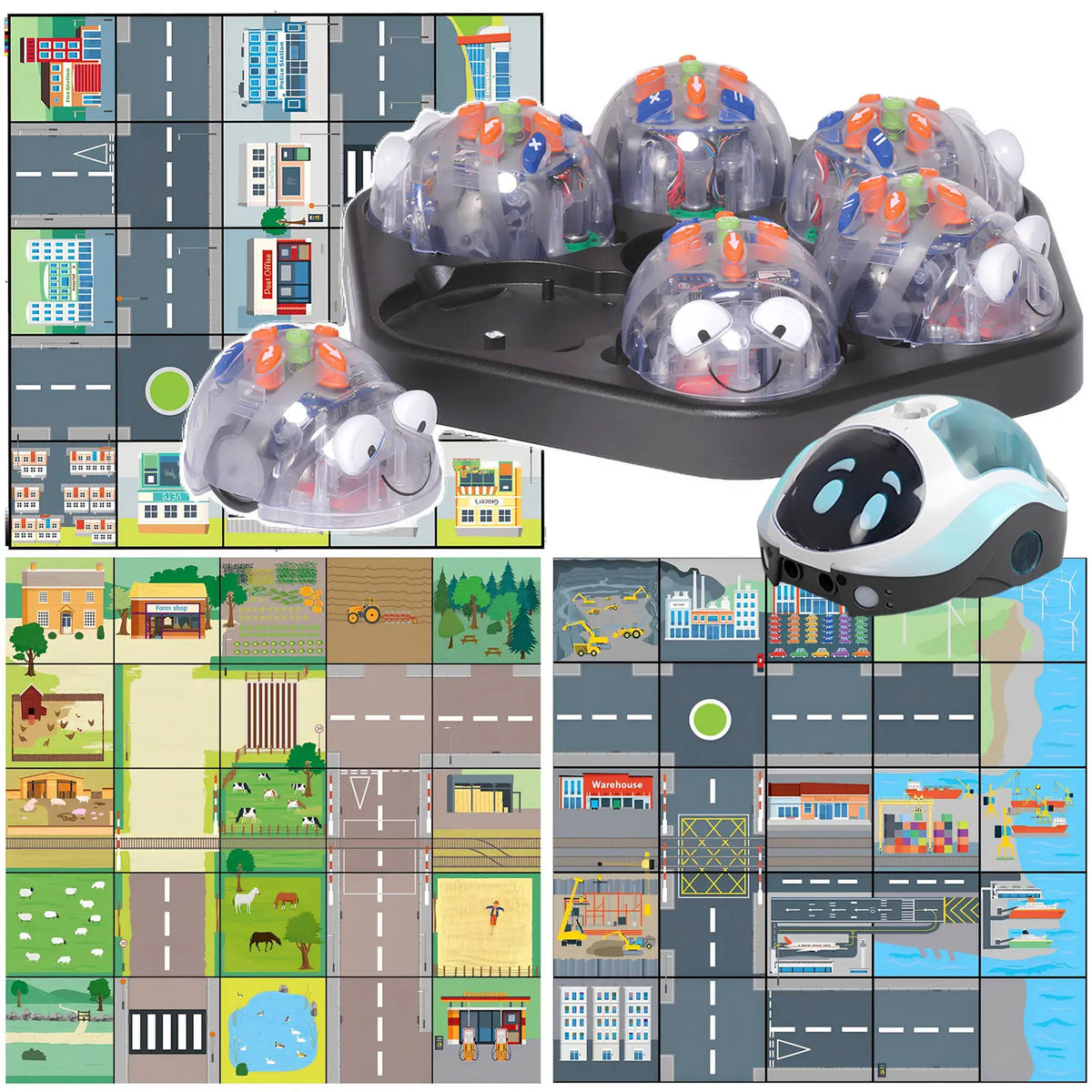 TTS Blue-Bot Bluetooth Coding Toy Robot Class Pack Bundle w/ Docking ...