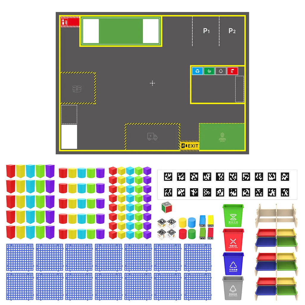Yahboom Sandbox Map for Robotics AI Large Model Scenario (4.1m × 3m ...