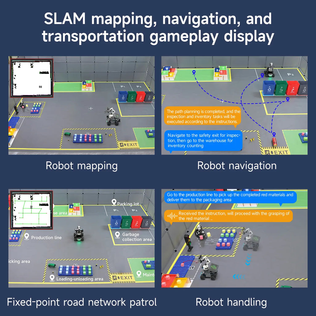 Yahboom Sandbox Map for Robotics AI Large Model Scenario (4.1m × 3m ...