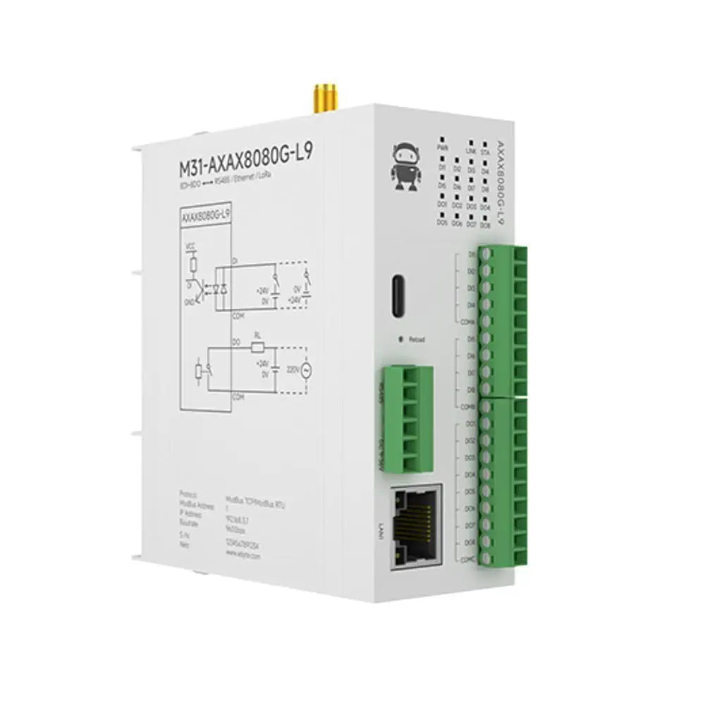 M31-AXAX8080G-L9 8DI+8DO LoRa host Distributed remote IO Wireless ...
