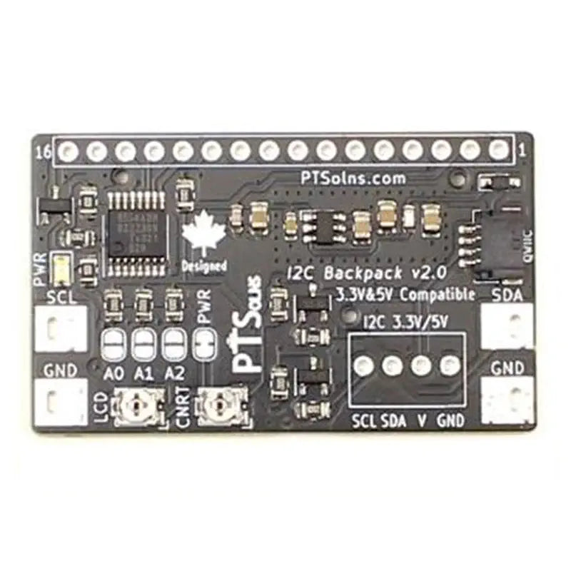 PTSolns I2C Backpack for 1602 and 2004 LCD Kit - RobotShop