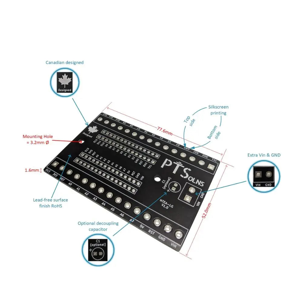 PTSolns Nano Terminal Expansion Adapter Board (NTEA-LG) - RobotShop