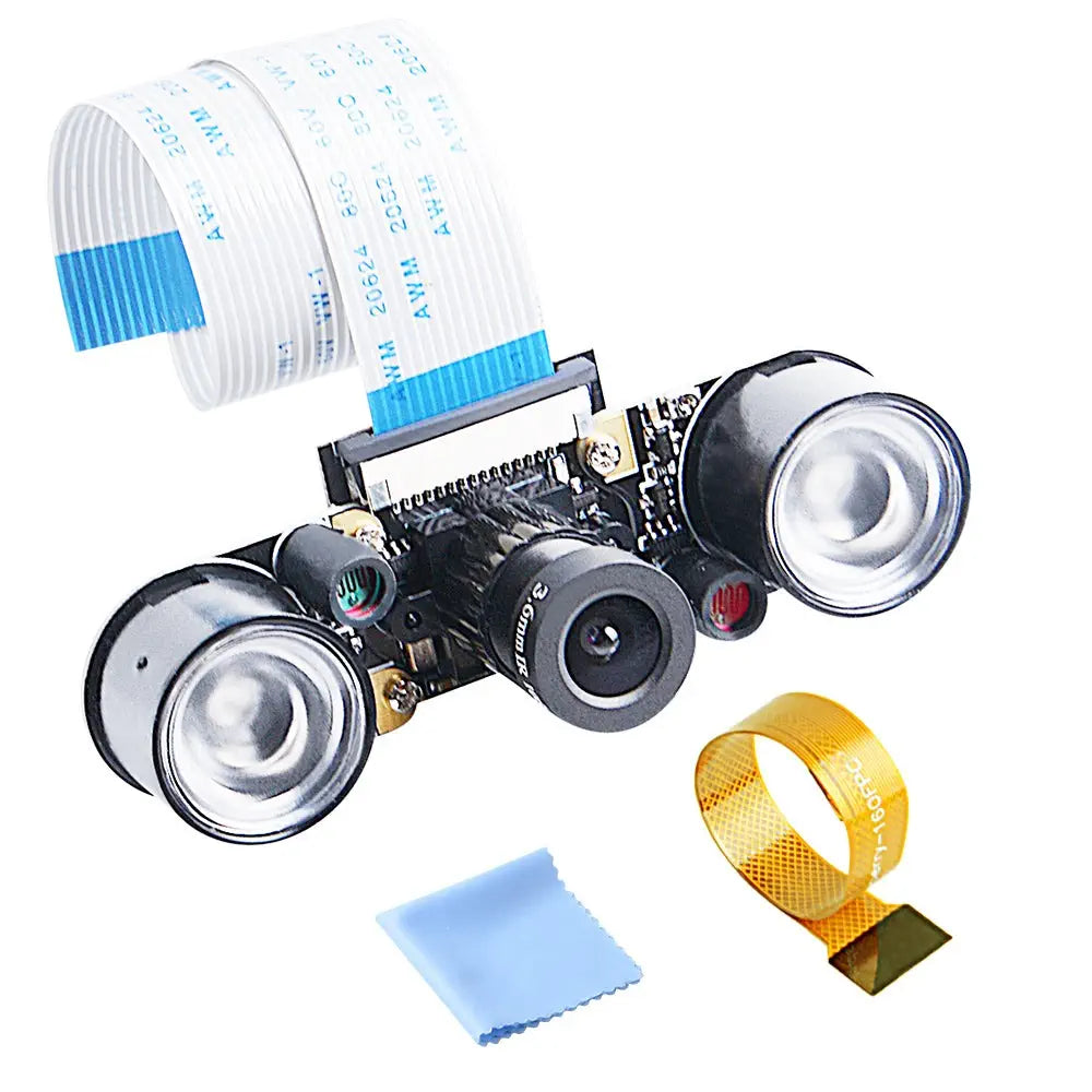 Night Vision Camera Module 5MP OV5647 w/ Adjustable Focus for Raspberry ...