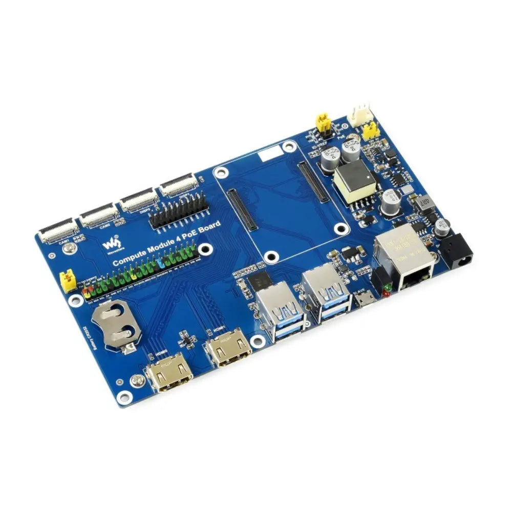 Raspberry Pi Compute Module 4 Dev Kit w/ Waveshare PoE Board (w/ 7 ...