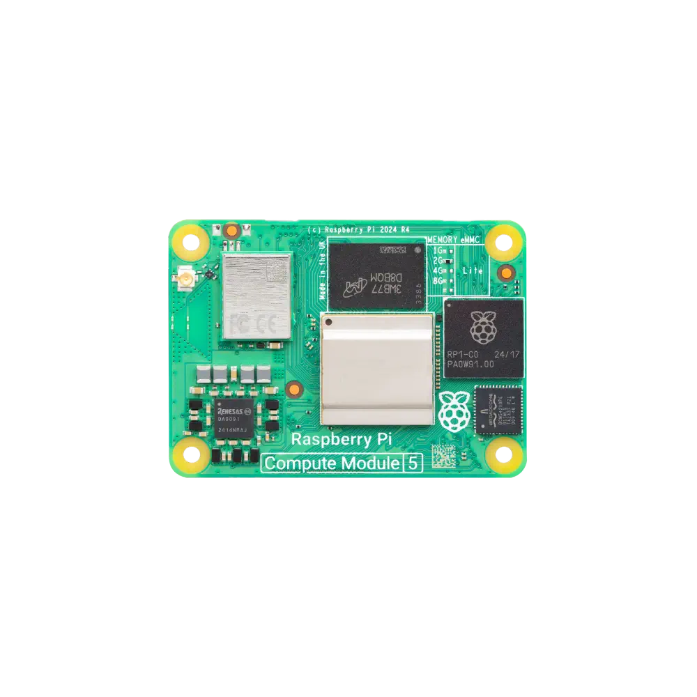 Raspberry Pi Compute Module 5 - 2GB RAM, 16GB EMMC, 2.4/5.0GHz Wi-Fi ...