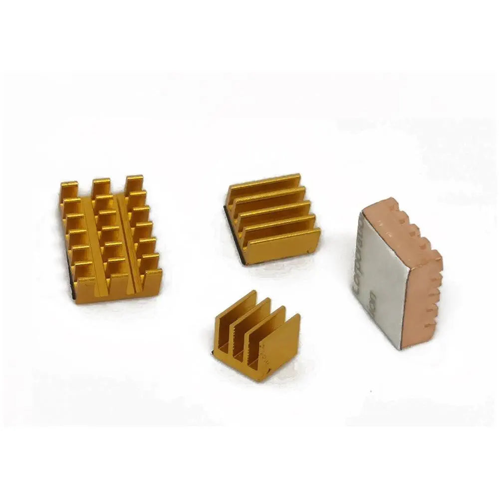 Seeedstudio Heat Sink Kit for Raspberry Pi 4B - Gold & Copper Blocks ...