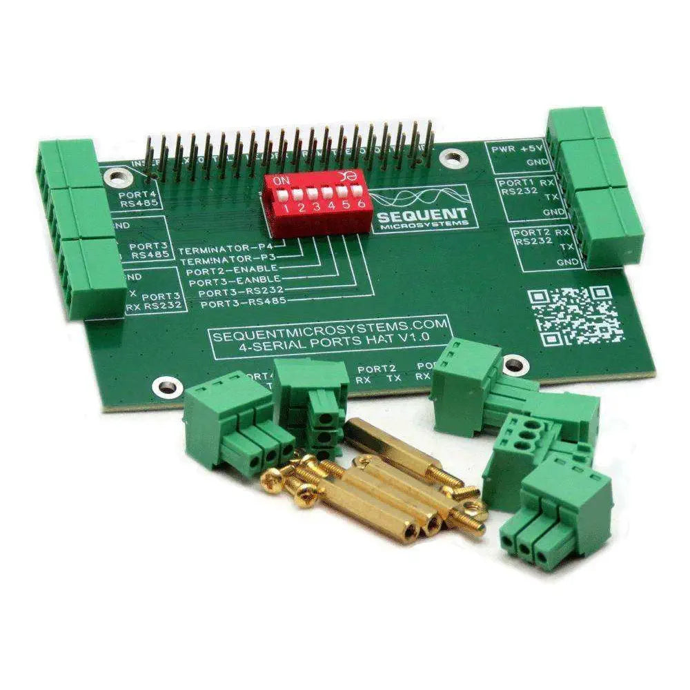 Sequent Microsystems 4 Serial Ports RS485 & RS232 Stackable HAT for ...