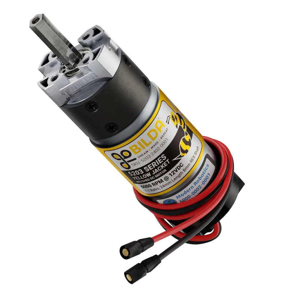 ServoCity 5202 Series Yellow Jacket Motor, REX™ Shaft w/ Encoder (1:1 ...