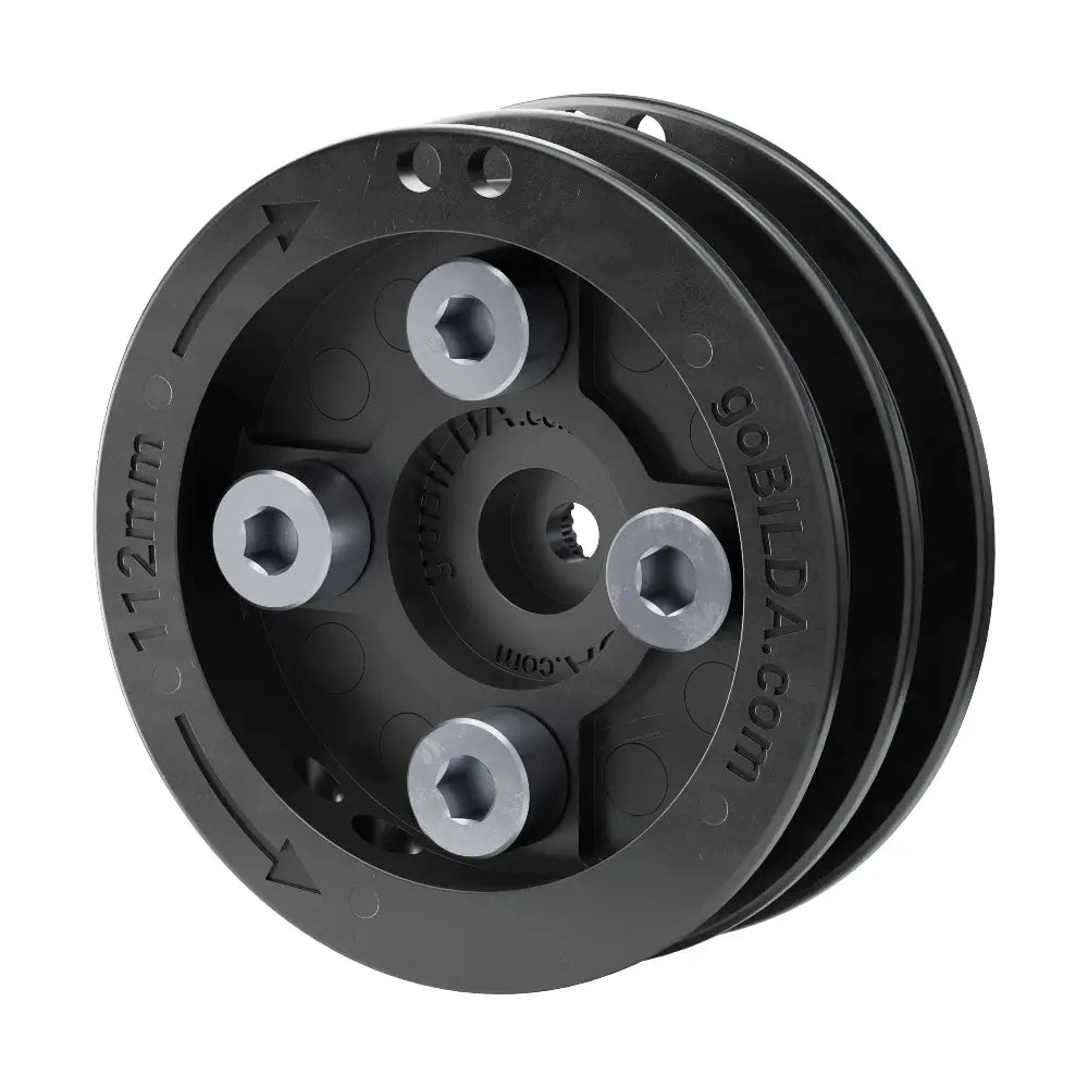 ServoCity 3410 Series Servo-Mount W" Pulley (25T Spline, Dual Spool ...